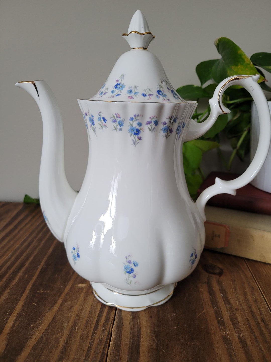 Royal Albert Memory Lane Coffee Pot Vintage Bone China Made in England ...
