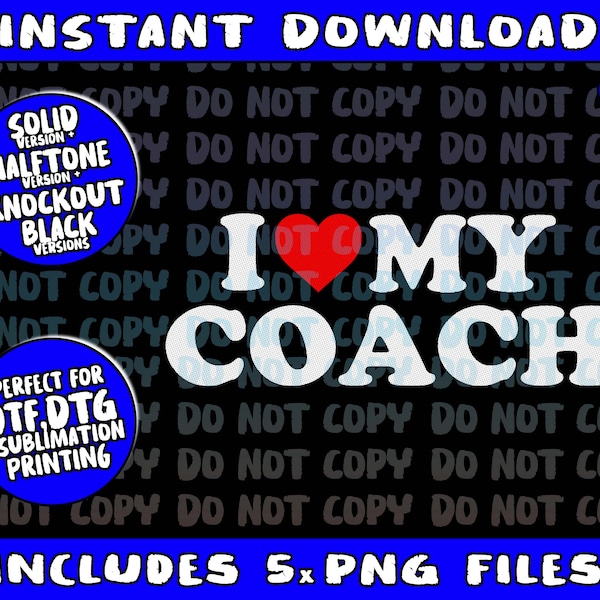 I Love My Coach - Etsy