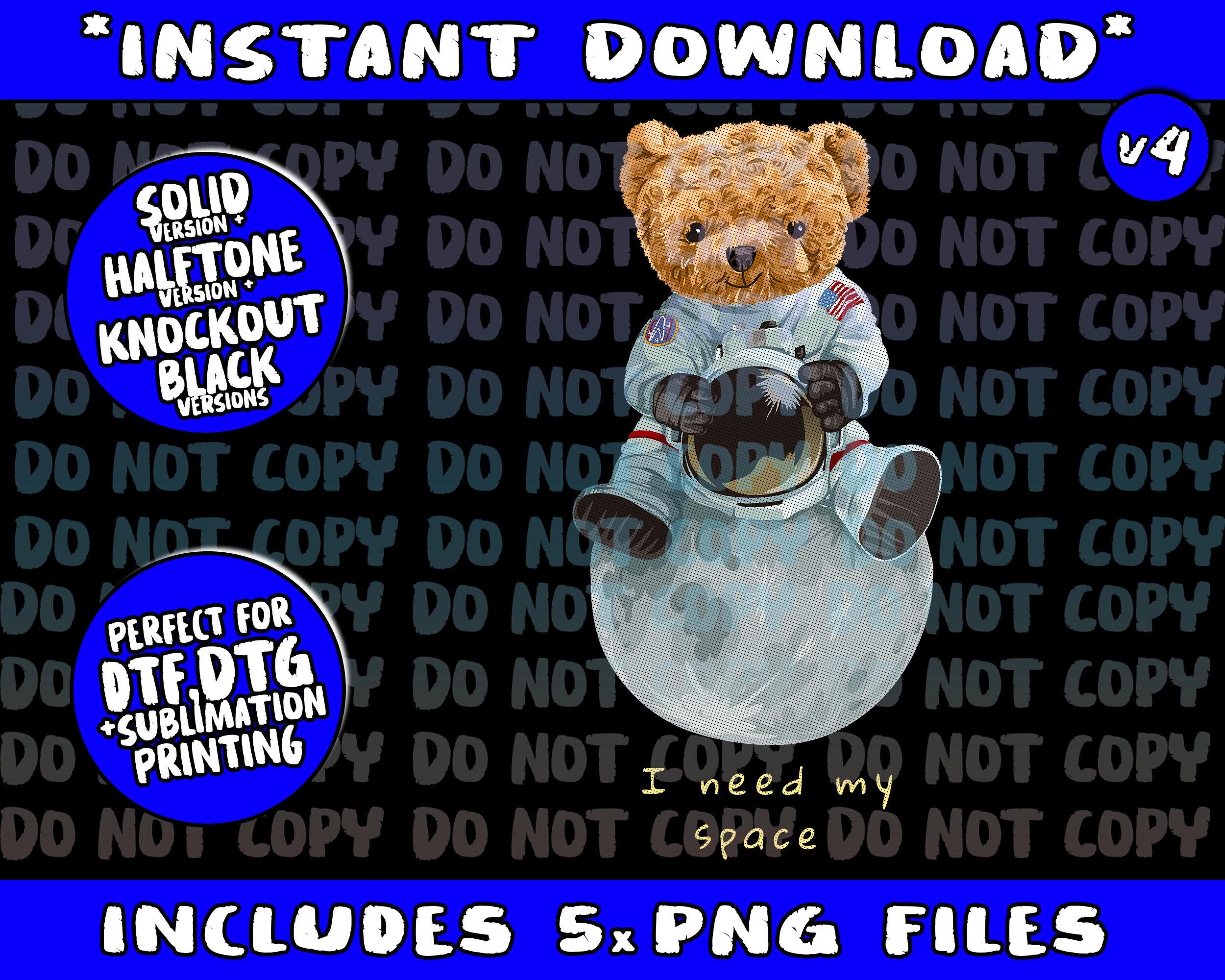 Teddy Bear Png Astronaut Teddy Space Teddy Bear Moon Teddy - Etsy Ireland