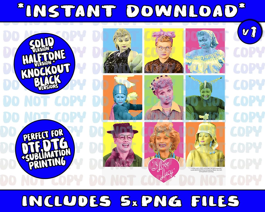 I Love Lucy so Many Faces - Etsy