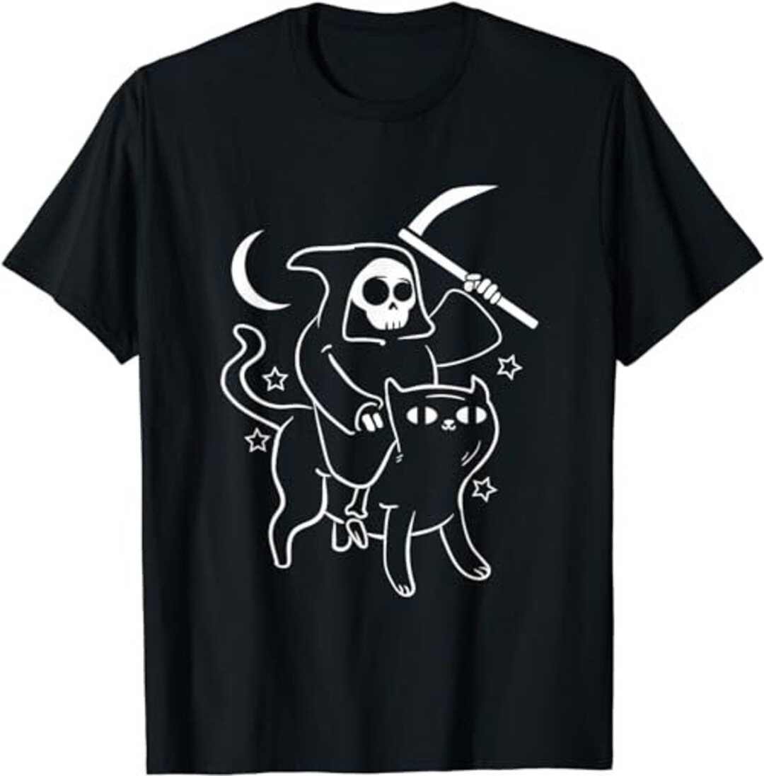 Grim Reaper Ride Satan Cat Demonic Evil Devil Occult Satanic - Etsy