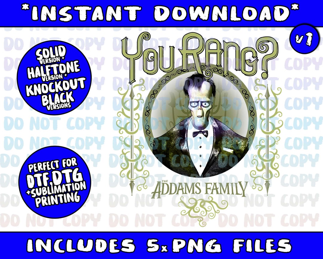 Addams Family Lurch You Rang Portrait Png Bundle Trending - Etsy