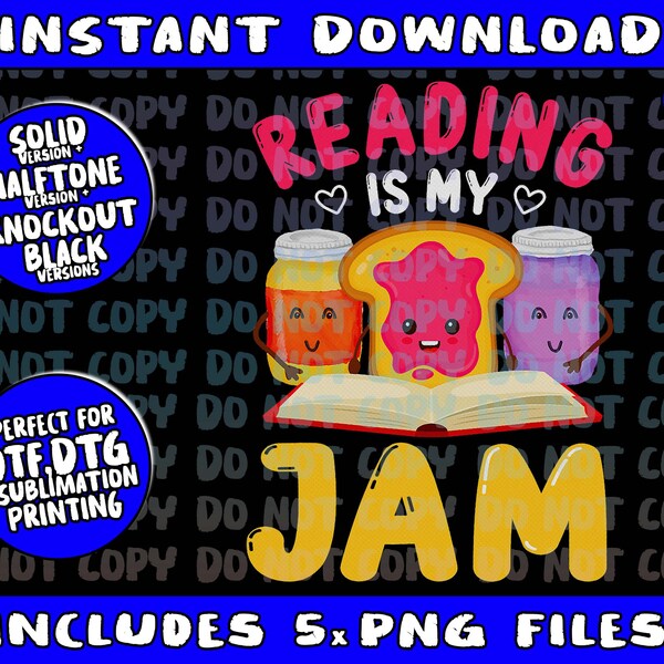 Reading is My Jam Png - Etsy