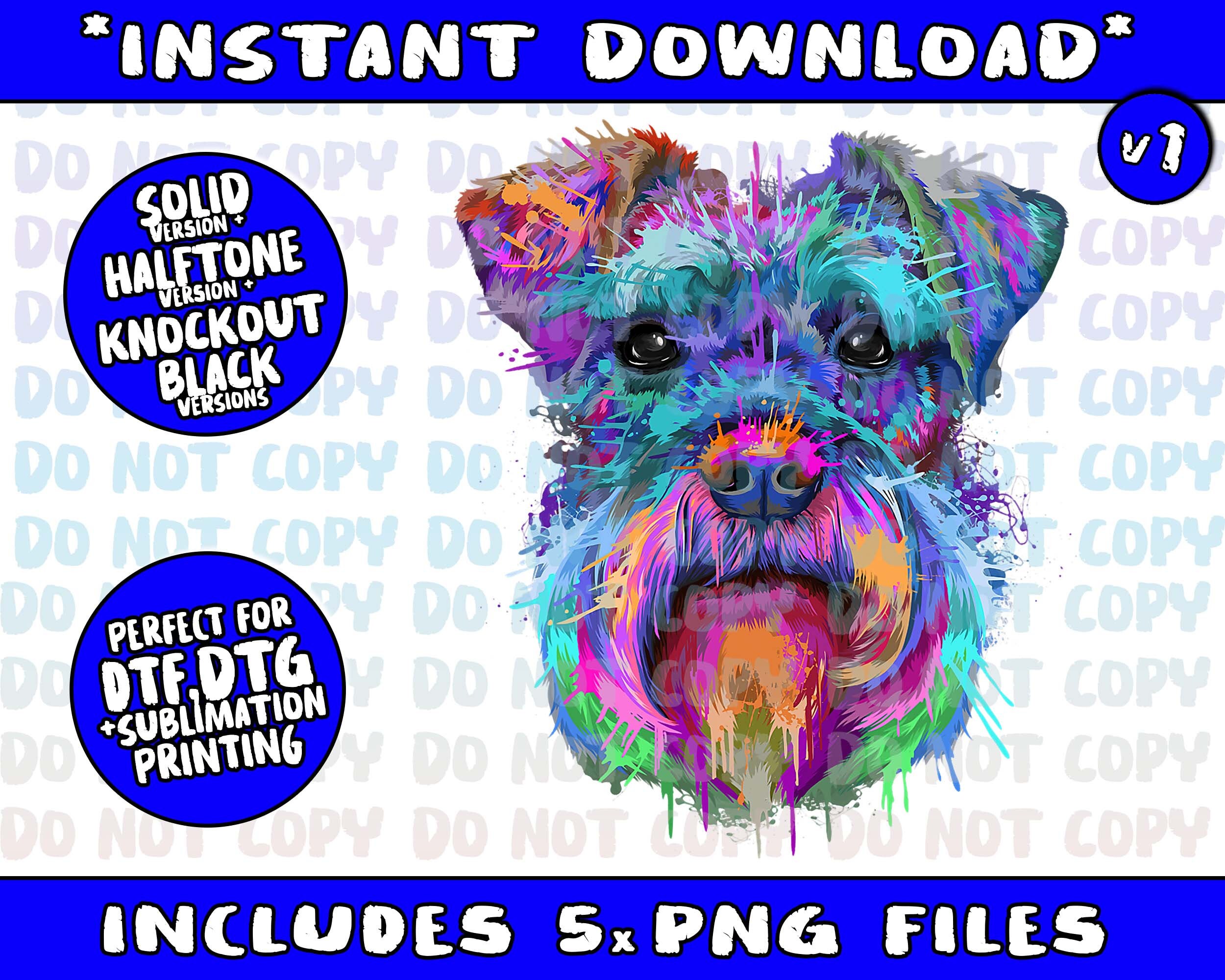 Schnauzer Splash Art Cute Schnauzer Owners Gifts - Etsy