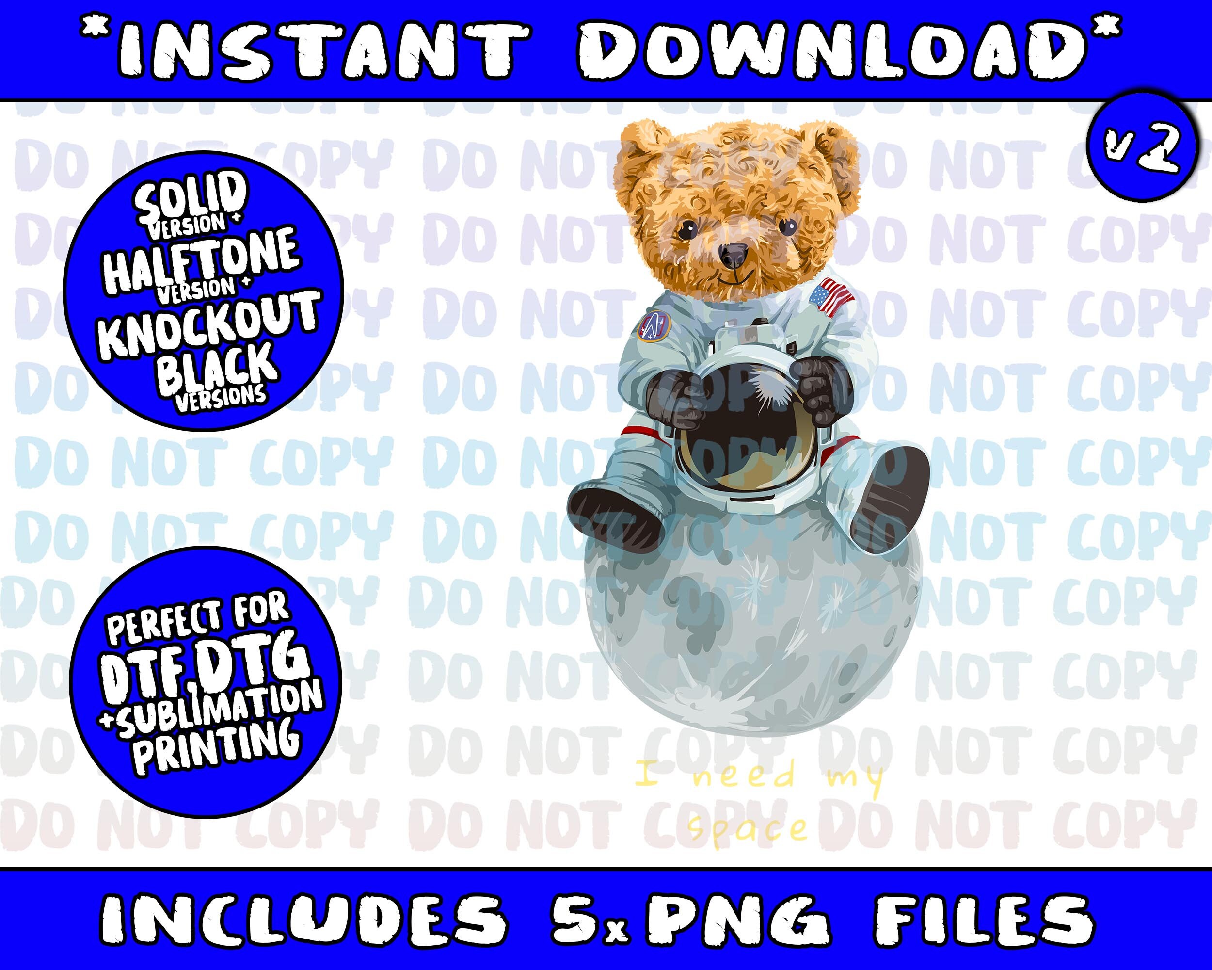 Teddy Bear Png Astronaut Teddy Space Teddy Bear Moon Teddy - Etsy Ireland