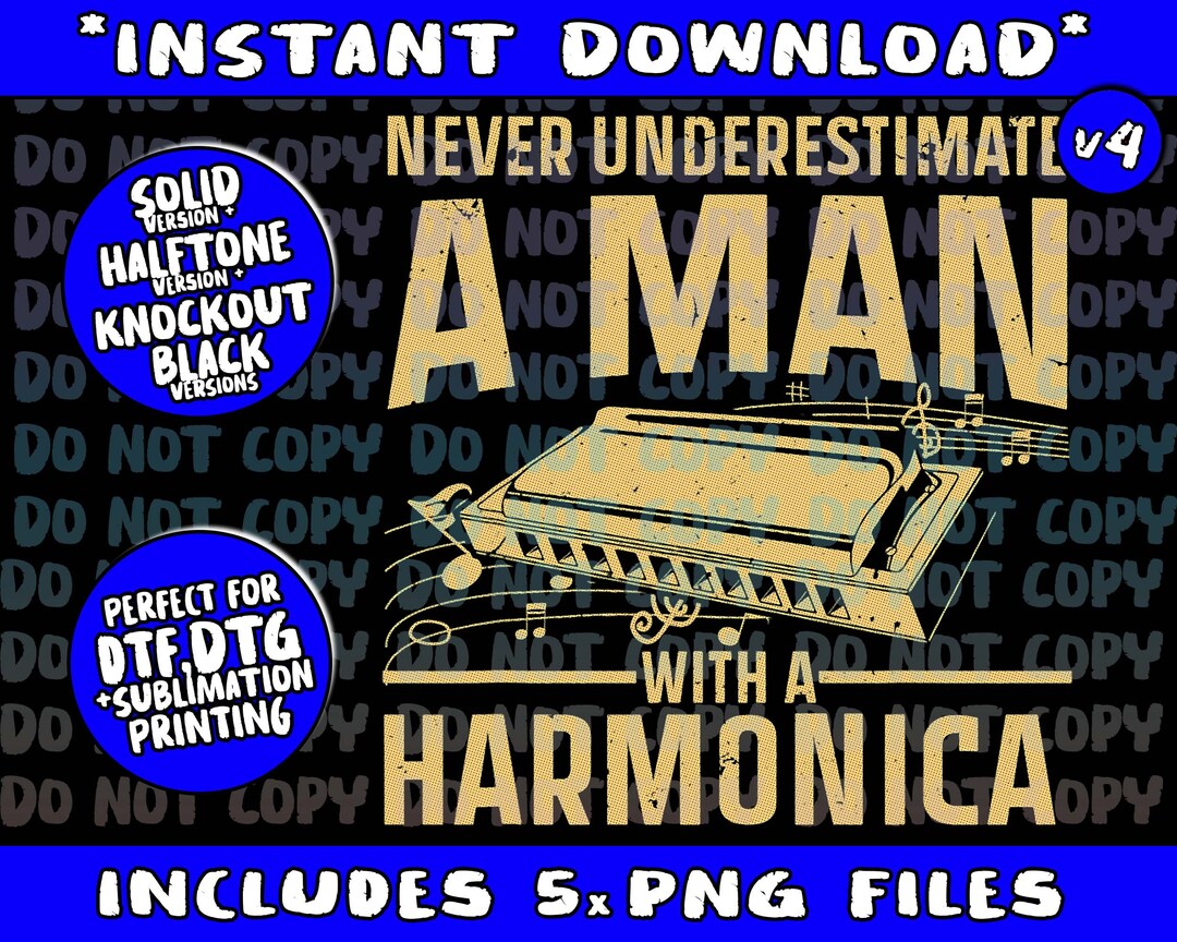 Cool Harmonica Art for Men Boys Harmonica Player Instrument - Etsy