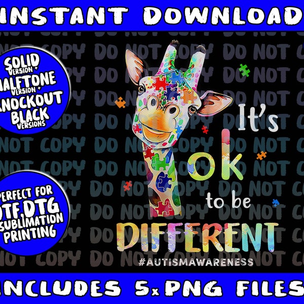 Autism Giraffe Png - Etsy