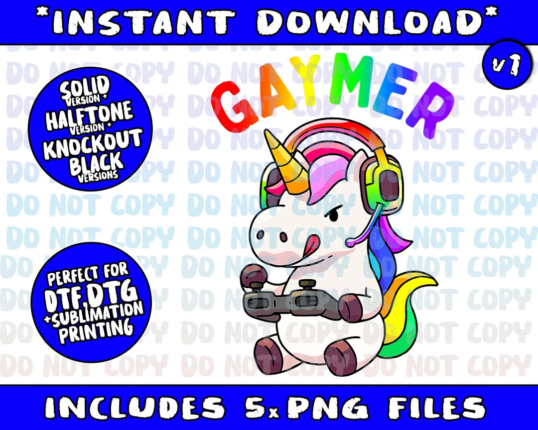Gaymer Gay Pride Flag LGBT Gamer LGBTQ Gaming Unicorn Gift Png - Etsy ...