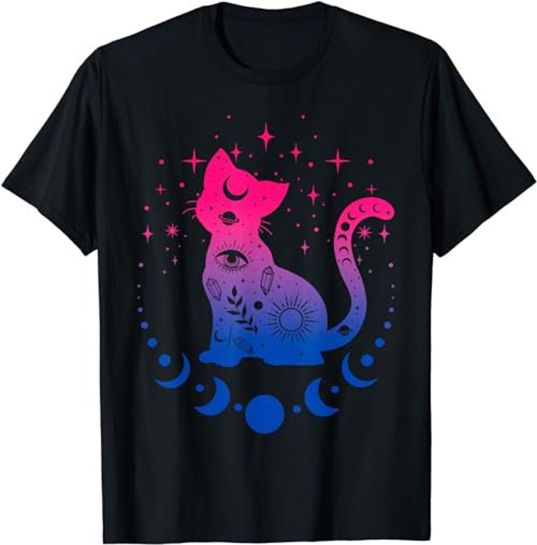 Bisexual Pride Flag Colors Astronomy Cat T-shirt Sweatshirt - Etsy