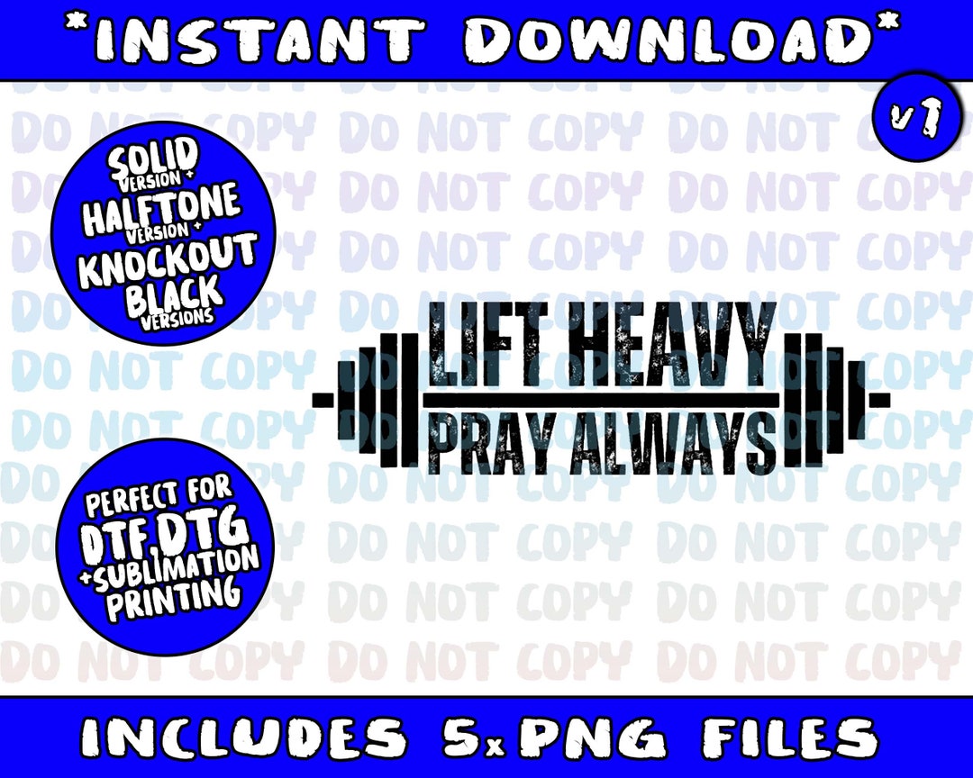 Christian Weight Lifting Lift Heavy Pray Always Faith Gym - Etsy