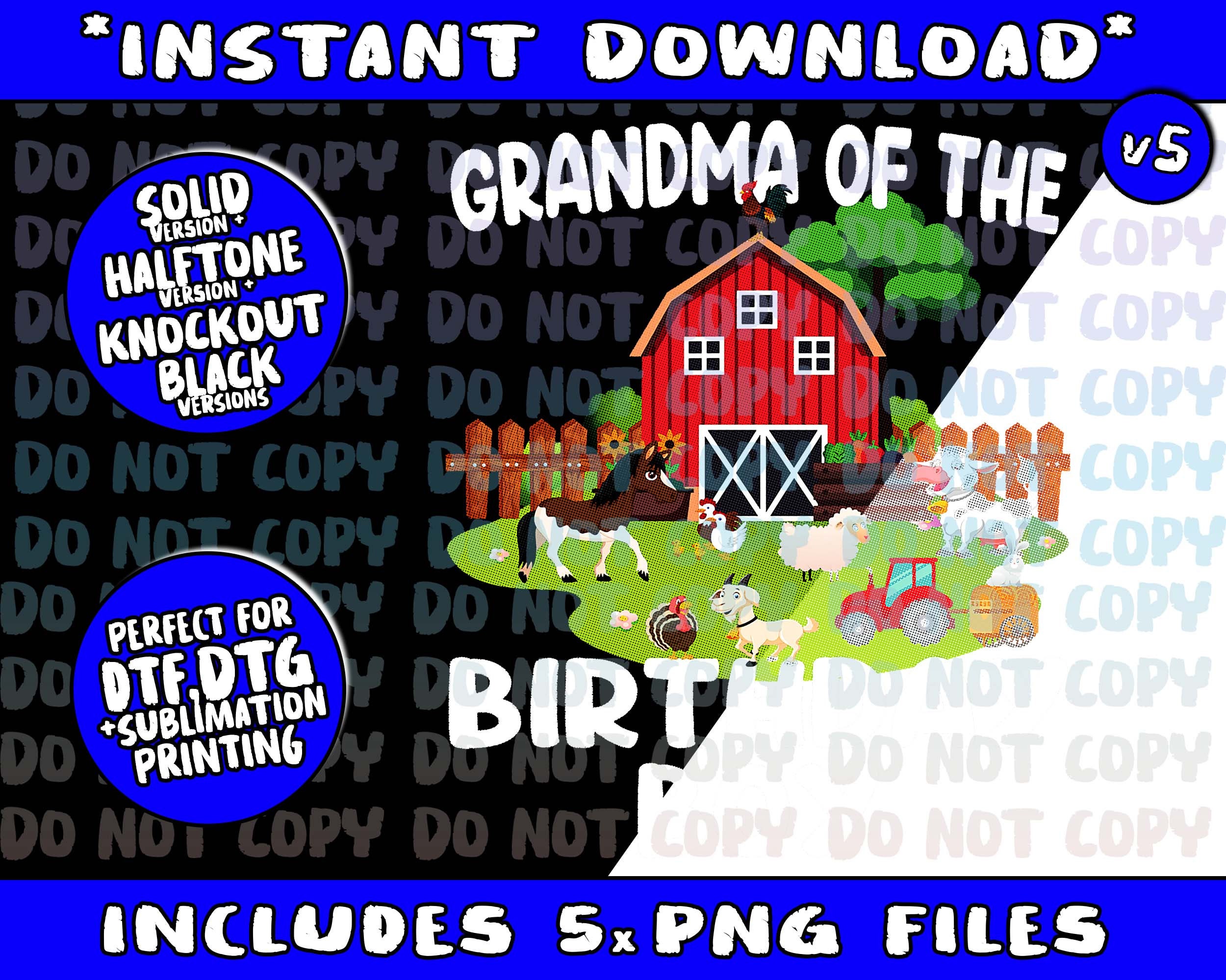 Barnyard Birthday Farm Animals Grandma Birthday Boy Png - Etsy