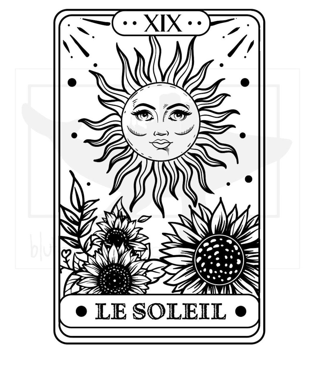 The Sun Tarot Card Digital File Download | SVG | PNG| JPG | DXF_ - Etsy
