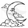 Moon on the Clouds Digital File Download SVG PNG JPG DXF_ - Etsy