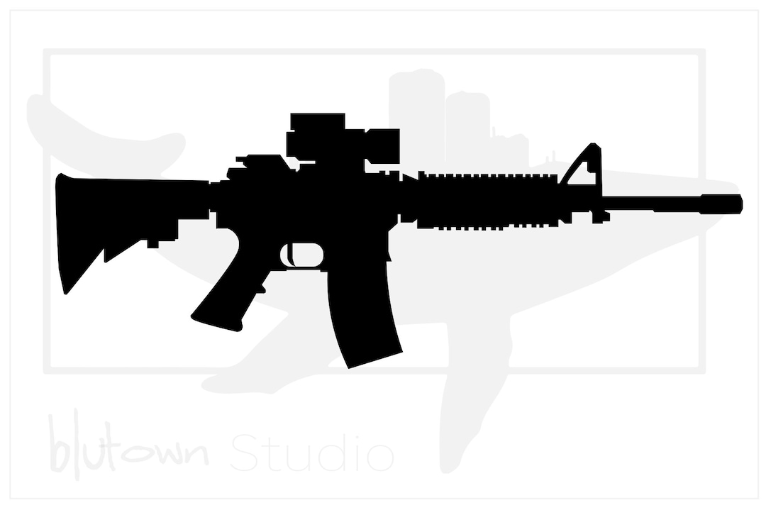 M4 Rifle SVG PNG JPG Digital Download - Etsy