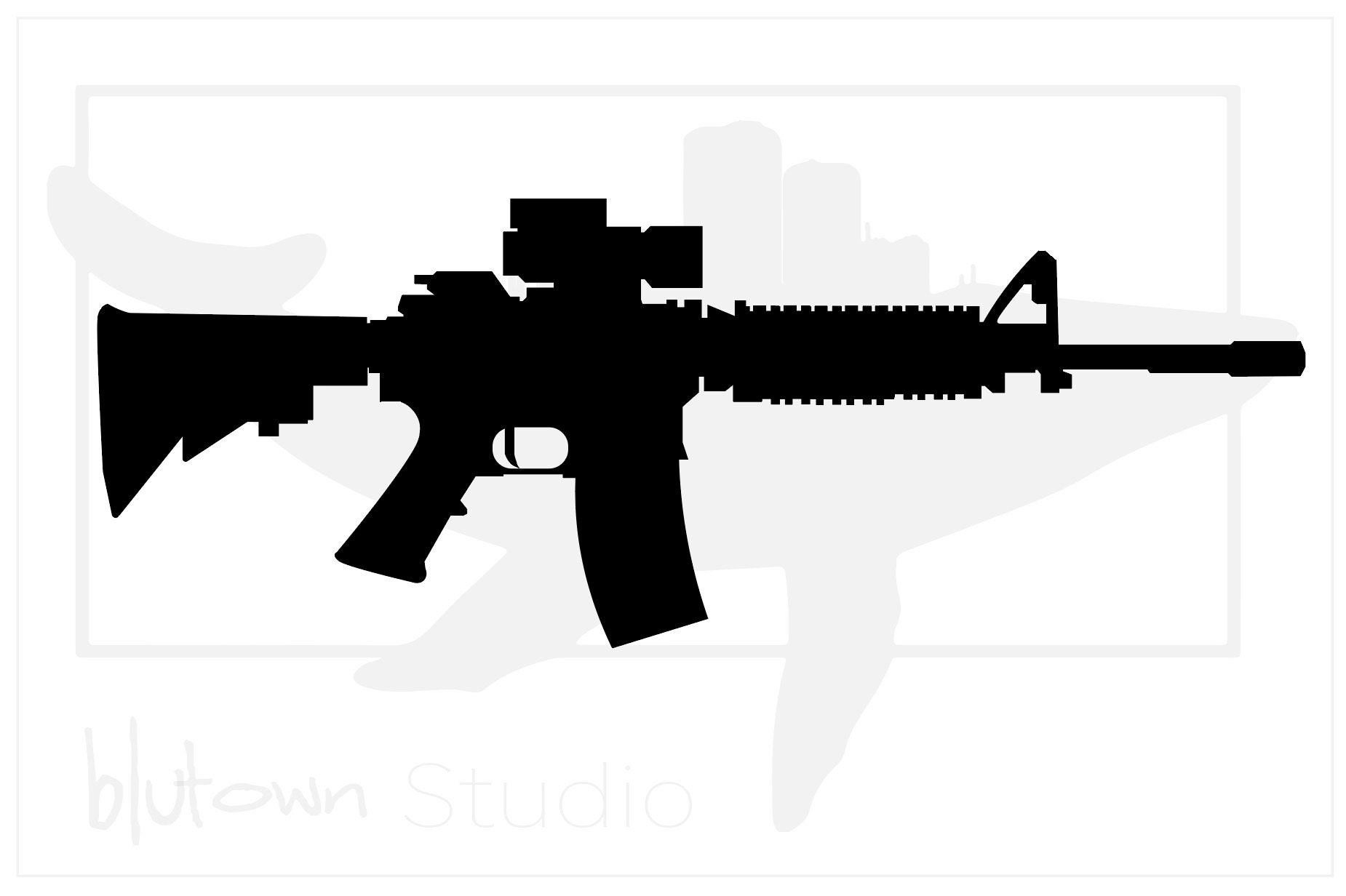 M4 Rifle SVG PNG JPG Digital Download - Etsy