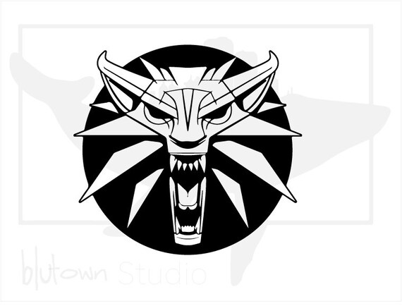 The Witcher Wolf Amulet SVG PNG JPG Digital Download - Etsy