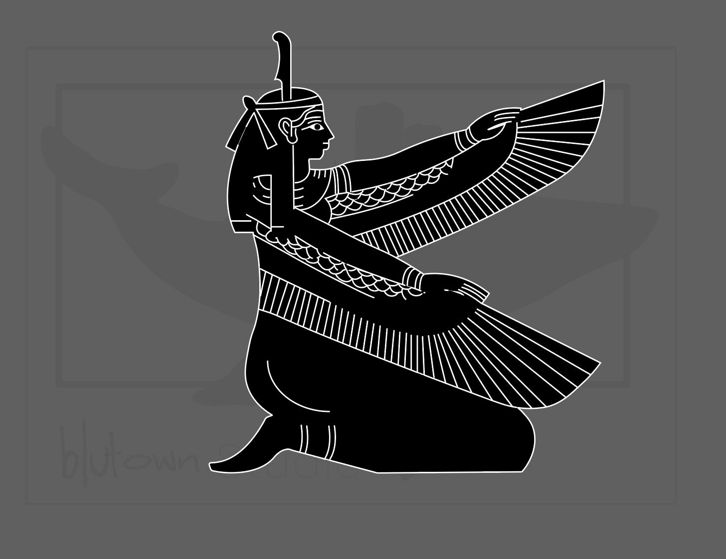 Winged Egyptian Goddess Isis SVG PNG JPG Digital Download - Etsy Australia