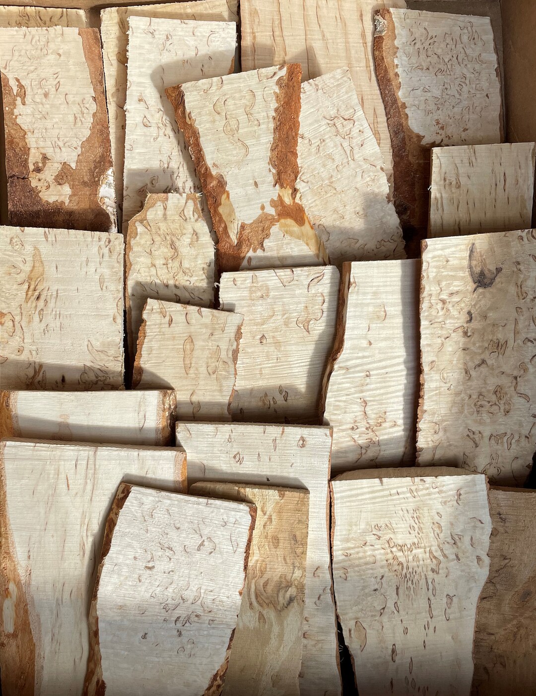 Curly Birch Wood Offcuts: Figured Masur Birch for Jewelry Inlay - Etsy