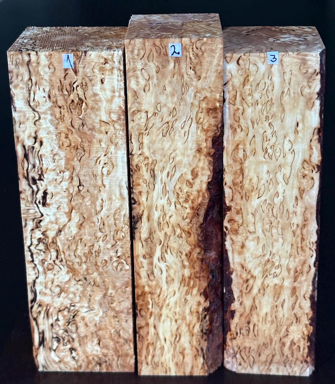 Spalted Curly Birch Wood Blocks: DIY Woodworking, Knife Handles - Etsy
