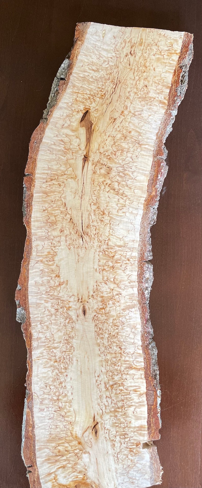 Karelian Masur Birch Live Edge Board. Exotic Hardwood Lumber. Rare ...