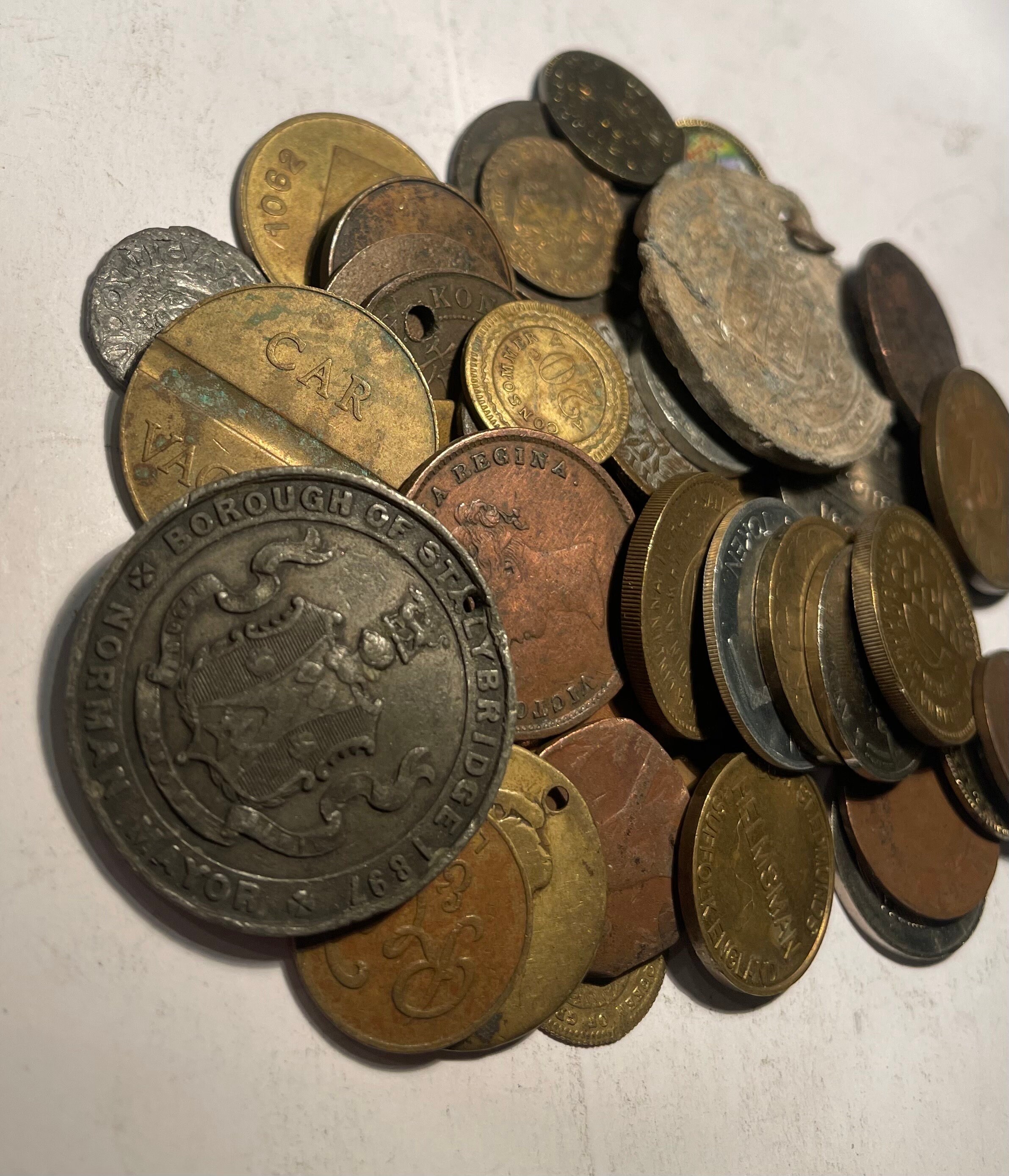 Vintage 50 Pieces Bulk Token / Coin Lot. Some Items Are Worn - Etsy