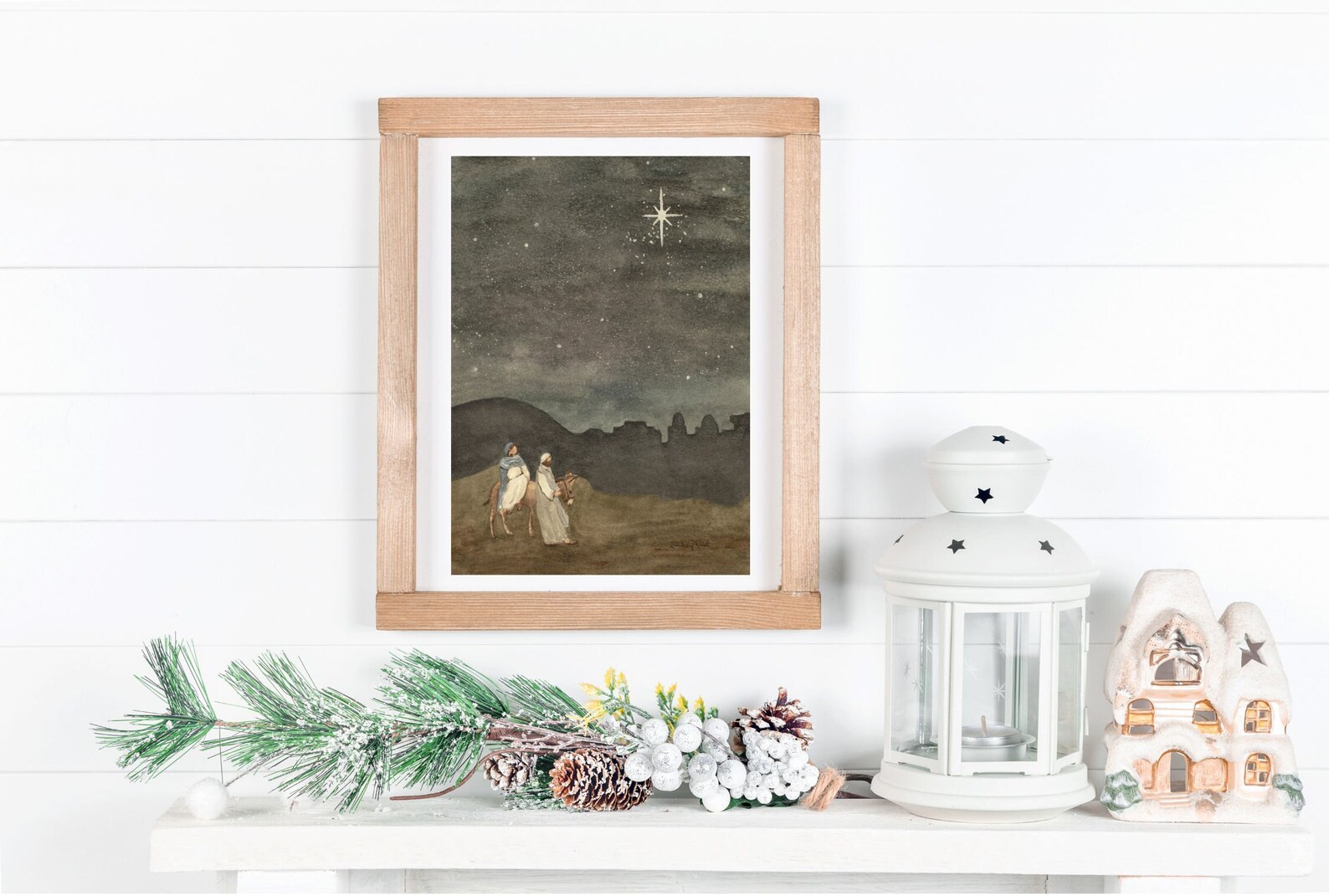 Christmas Painting Nativity Painting, Christman Art, Mary and Joseph ...