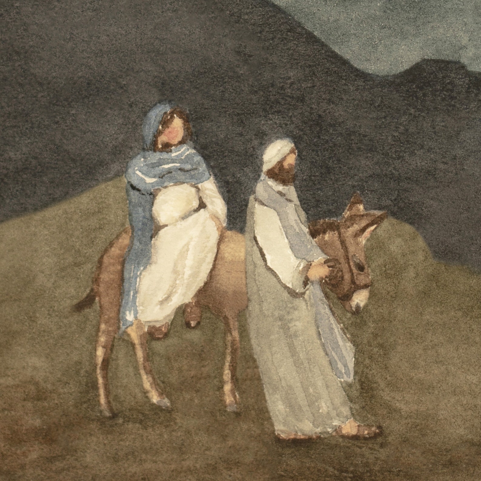 Christmas Painting Nativity Painting, Christman Art, Mary and Joseph ...