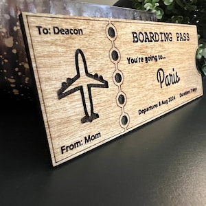 Personalized Plane Ticket Boarding Pass Gift, Magnet,christmas Ornament ...