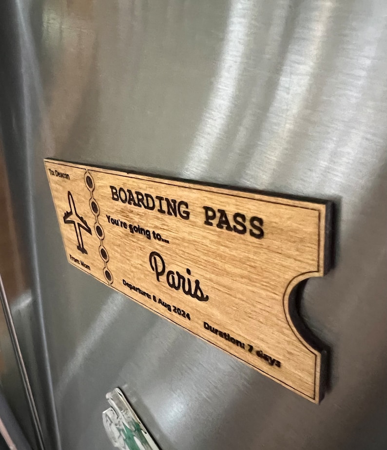 Personalized Plane Ticket Boarding Pass Gift, Magnet,christmas Ornament ...