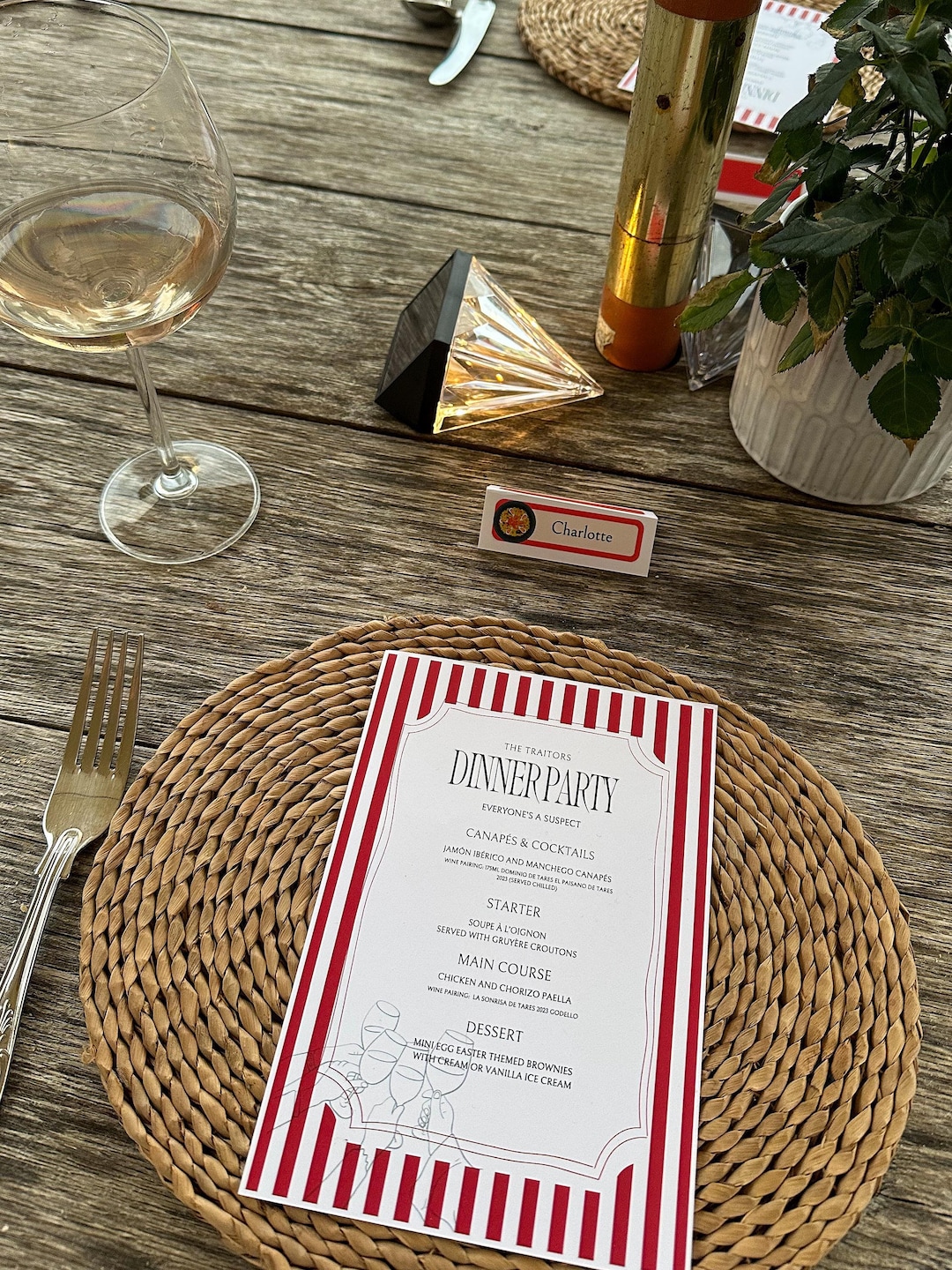 Traitors-themed Dinner Party Menu | Printable Digital Download | Murder ...