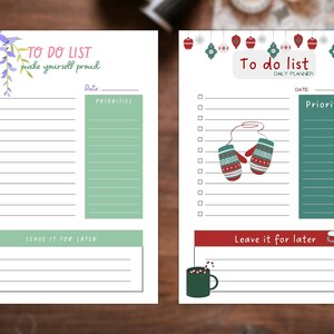 SEASONAL DAILY PLANNER, Printable, Instant Download, Editable - Etsy