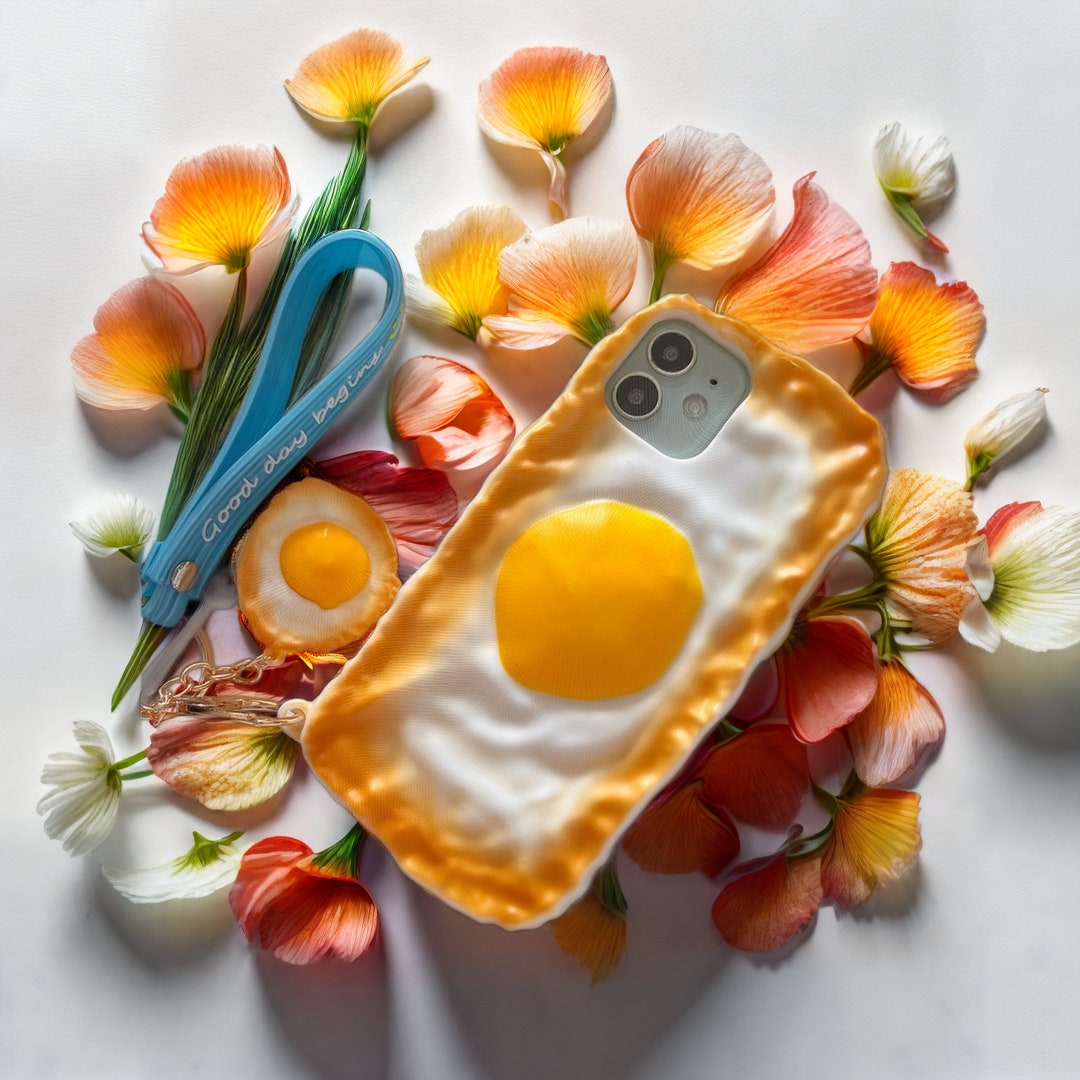 Funny Fried Egg Phone Case, Simulated Omelette Phone Case Cute iPhone ...