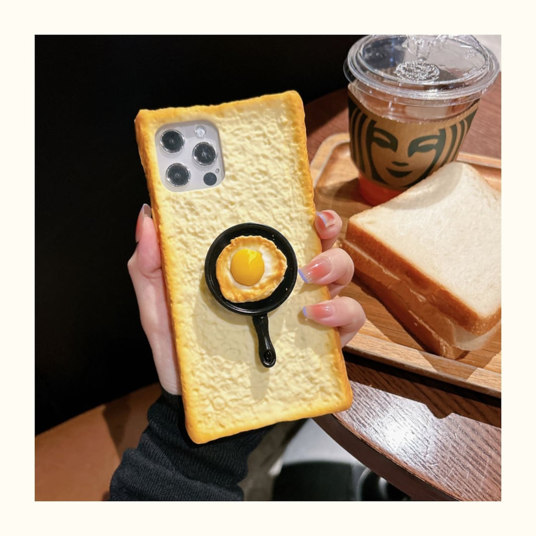 Funny Spoof Buttered Toast Bread iPhone 15 14 13 12 11 Pro Max Phone ...