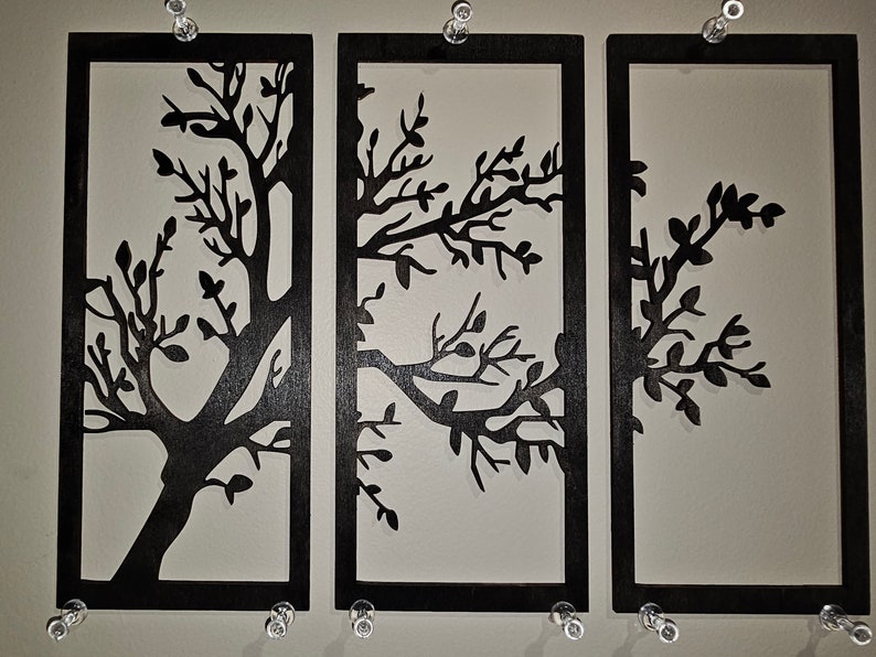 Hanging Wall Art 3 Piece Tree - Etsy