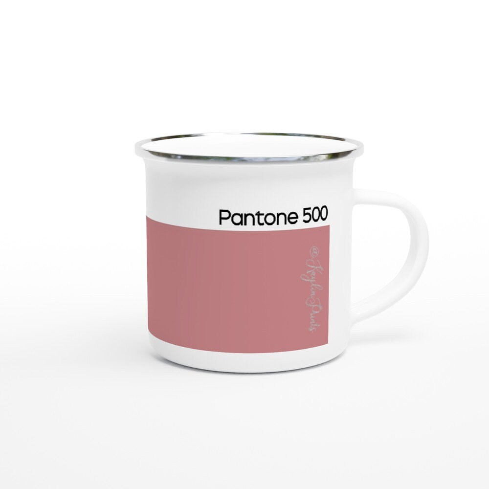 Pantone 500 Enamel Mug 350ml Cup Red Tones Skin Tones Cream Beige Color ...