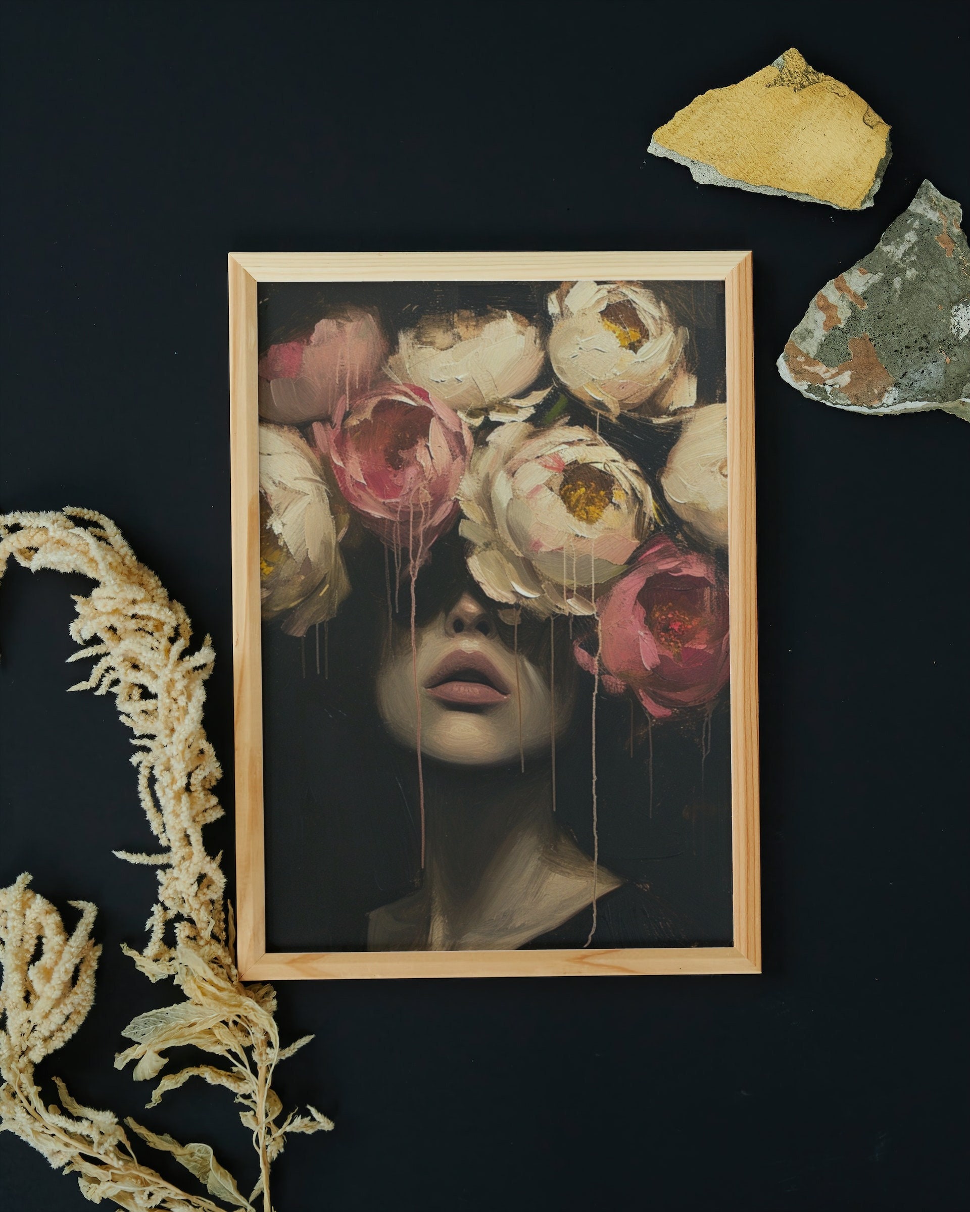 Flora Faces Painting sophia: Digital Print, Vintage Art, AI Art ...