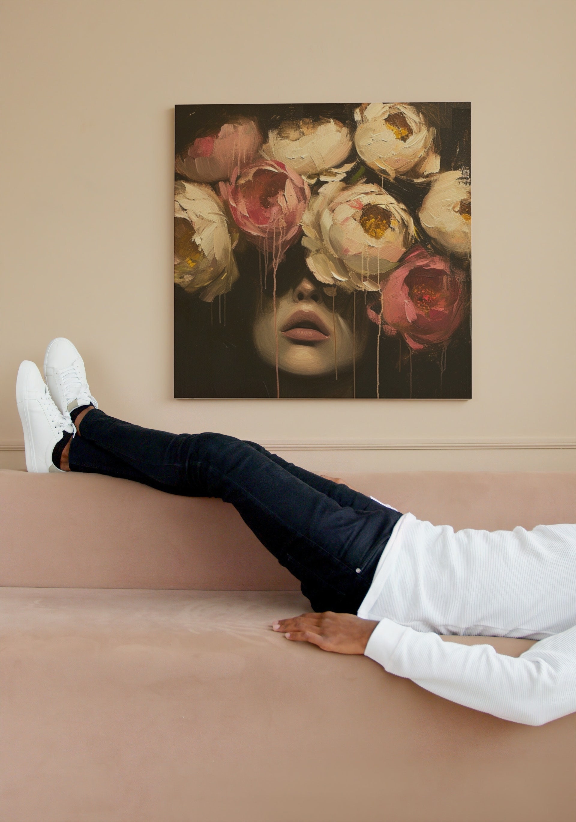 Flora Faces Painting sophia: Digital Print, Vintage Art, AI Art ...