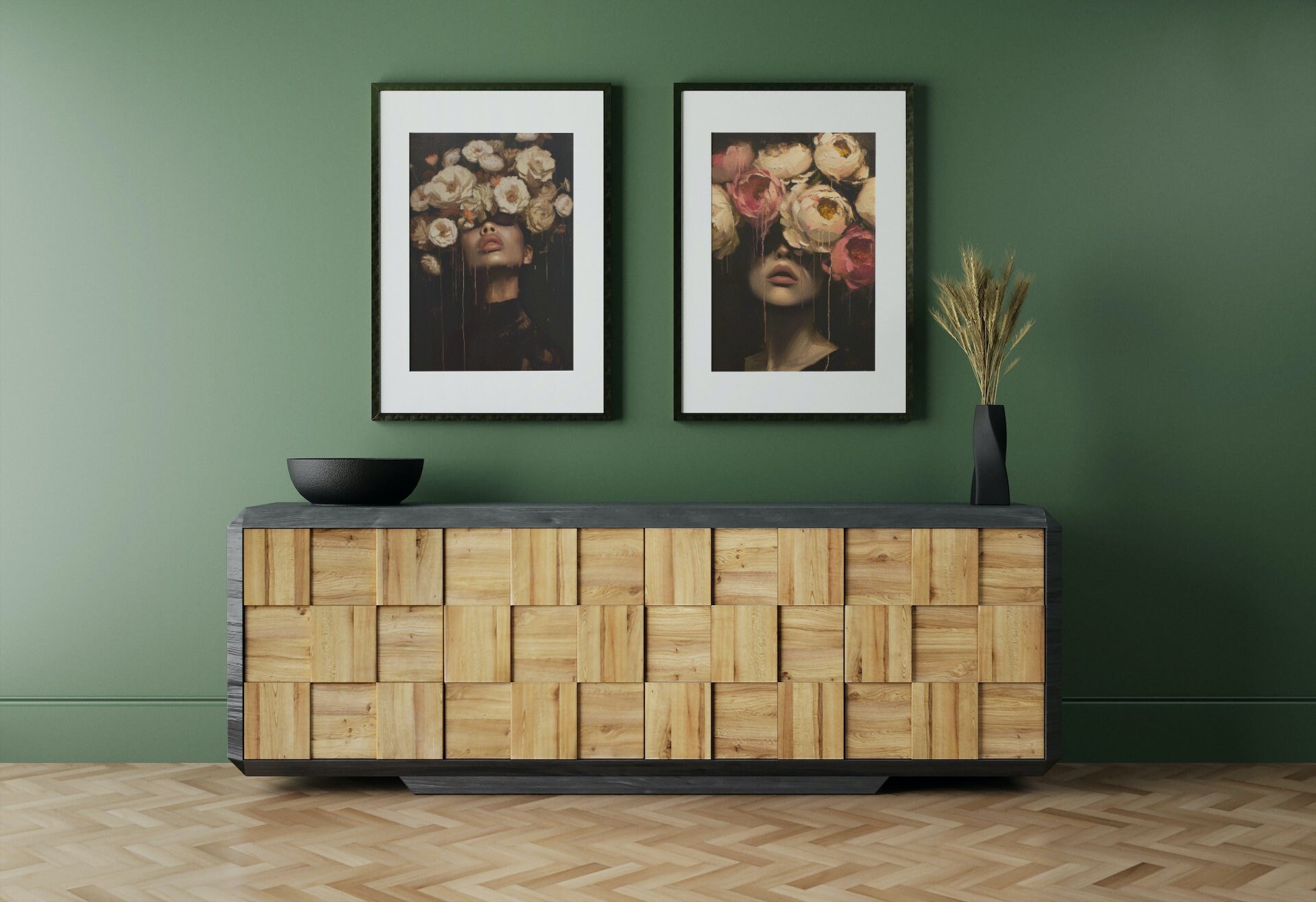 Flora Faces Painting sophia: Digital Print, Vintage Art, AI Art ...