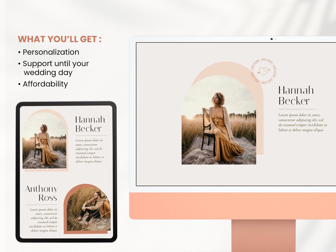 Custom Boho Wedding Website Simple Countdown Clock - Etsy