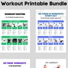 Fitness and Health Planner Bundle, Fitness Planner Kit Template, 12 ...