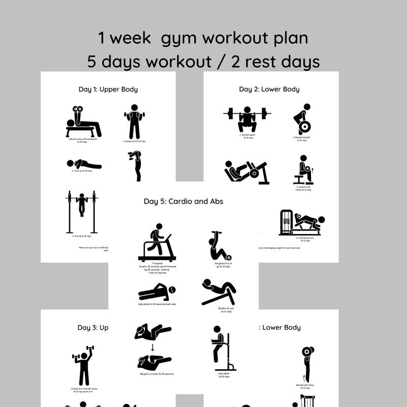 Workout Plan - Etsy