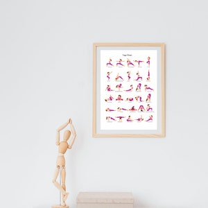 30 Yoga Poses Printable Poster, Gym Decor (digital Download) - Etsy