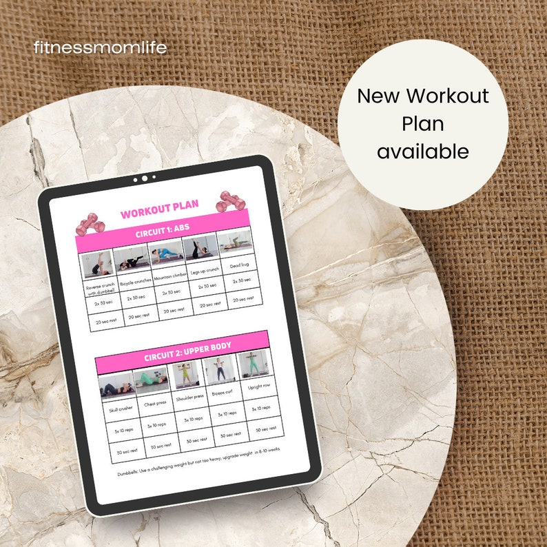 Full Body Workout Printable Bundle 4 Pages, Strength and HIIT Workout ...