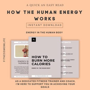 How Do We Burn Calories Guide Book, Calorie Burn Guide, Total Daily ...