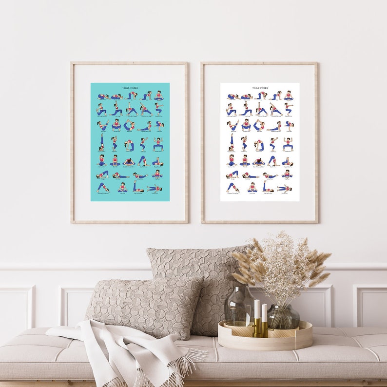 33 Yoga Poses Printable Poster,digital Download Yoga Poses Poster,yoga ...