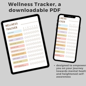 Wellness Tracker Digital Download Pdf, Mental Health Journal Printable ...