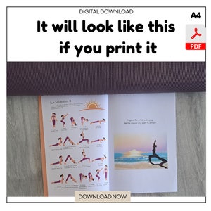Yoga Routine Collection Book, Yoga Poses Illustrations Coffee Table ...