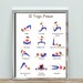 Yoga Poses Printable 4 Pages Bundle,digital Download Yoga Poses,yoga ...