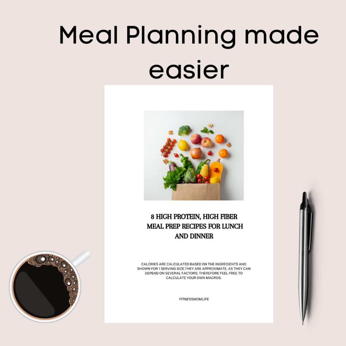 High Protein High Fiber Recipe Cards With Macros, 8 Meal Prep Recipes ...