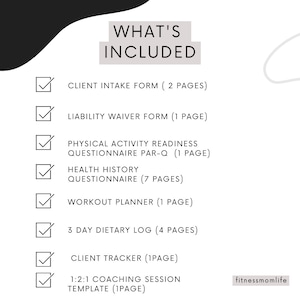 Personal Trainer Fitness Coaching Client Intake Documents Bundle ...